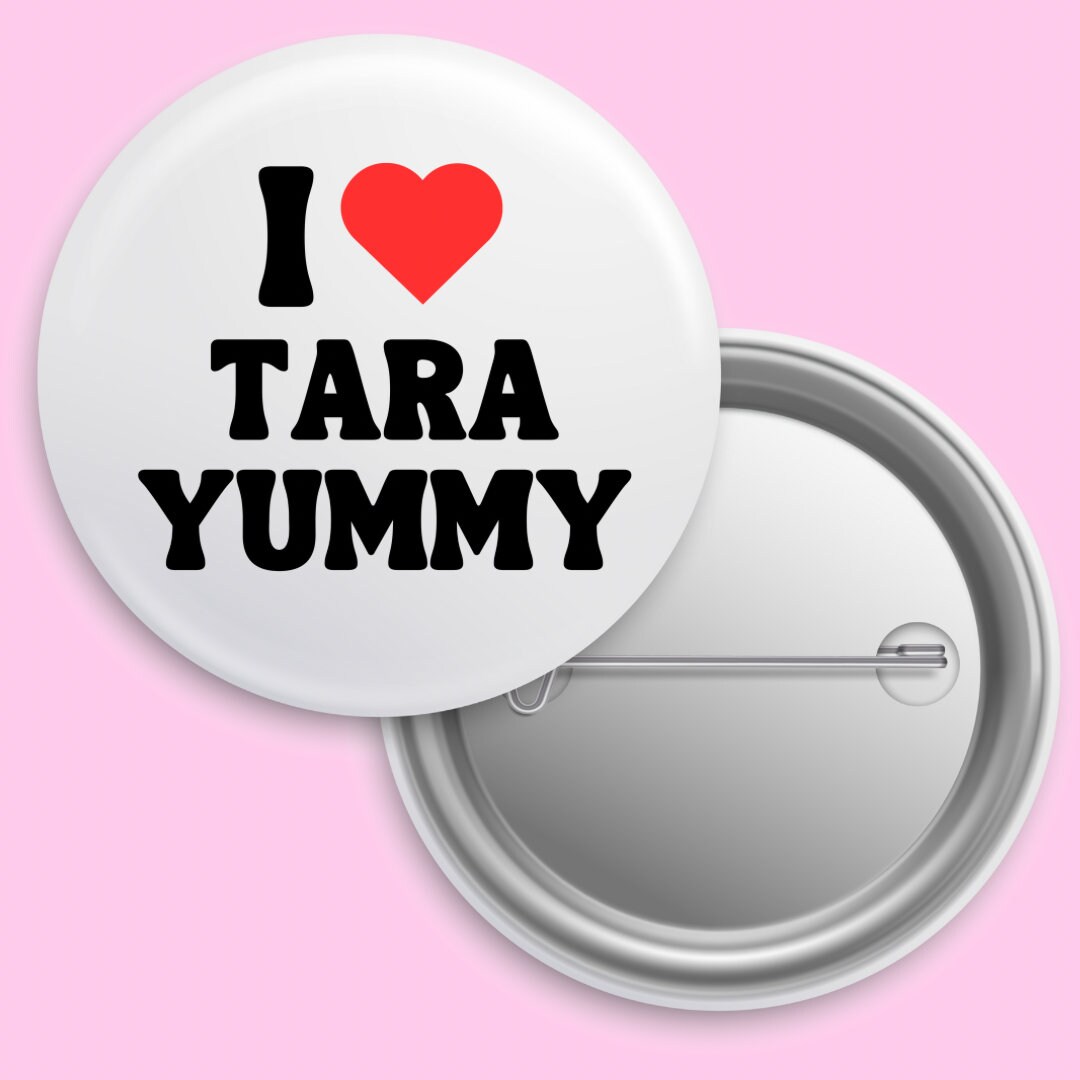 Y2K Pinback Button Tara Yummy Youtube Youtuber 2000s Pin Button I Heart I Love 90s Aesthetic Emo ...