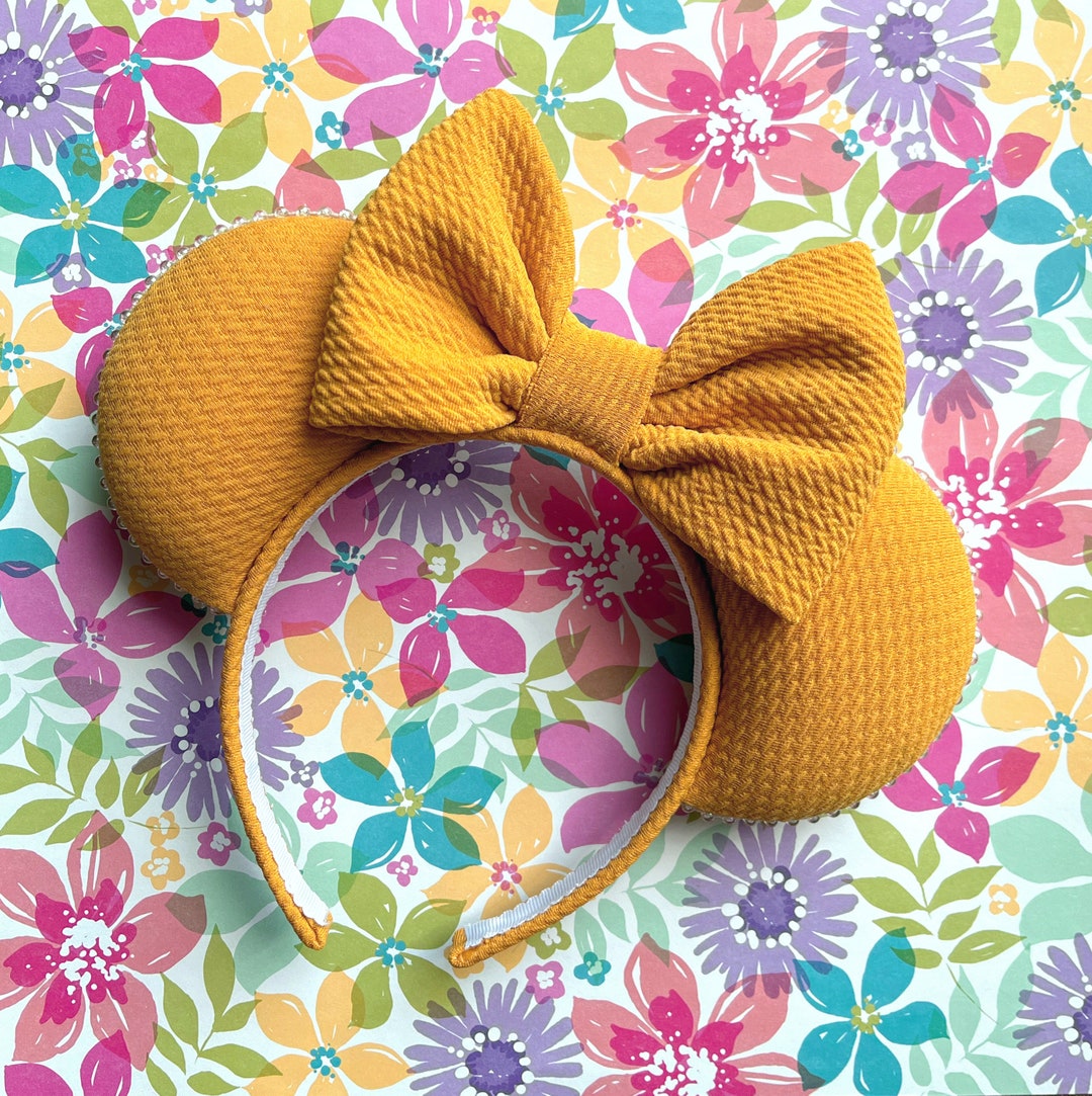 Saffron Minnie Mouse Ears Golden Yellow Minnie Ears Muted - Etsy