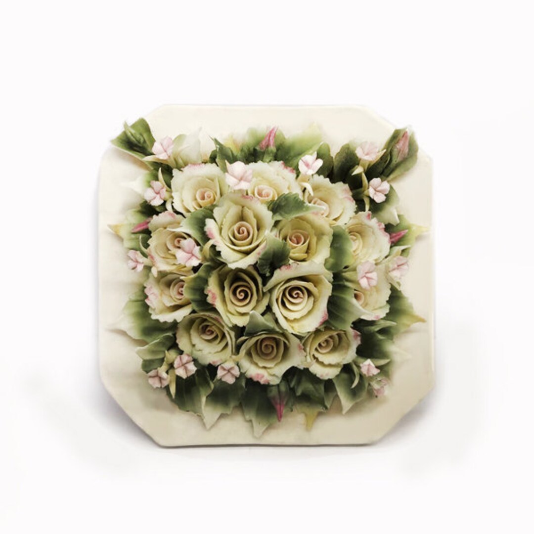 Handmade Capodimonte Style Centerpiece Porcelain Forever Flower and ...