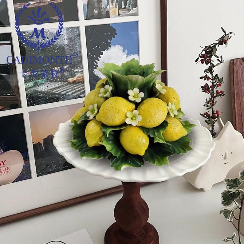 Exquisite Handmade Ceramic Lemon Modelling Decoration - Etsy