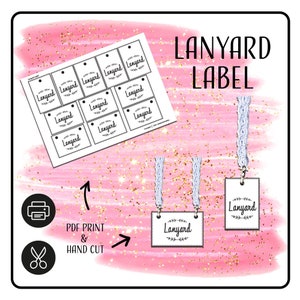 PRINTABLE Lanyard Label. PDF Handmade Tag Template. Knit Crochet Chains ...