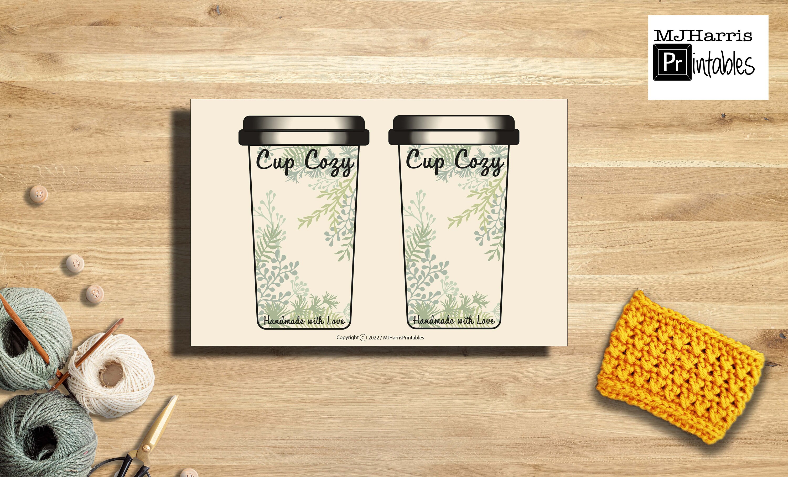 PRINTABLE Cup Cozy Template Insert PDF Instant Download for - Etsy