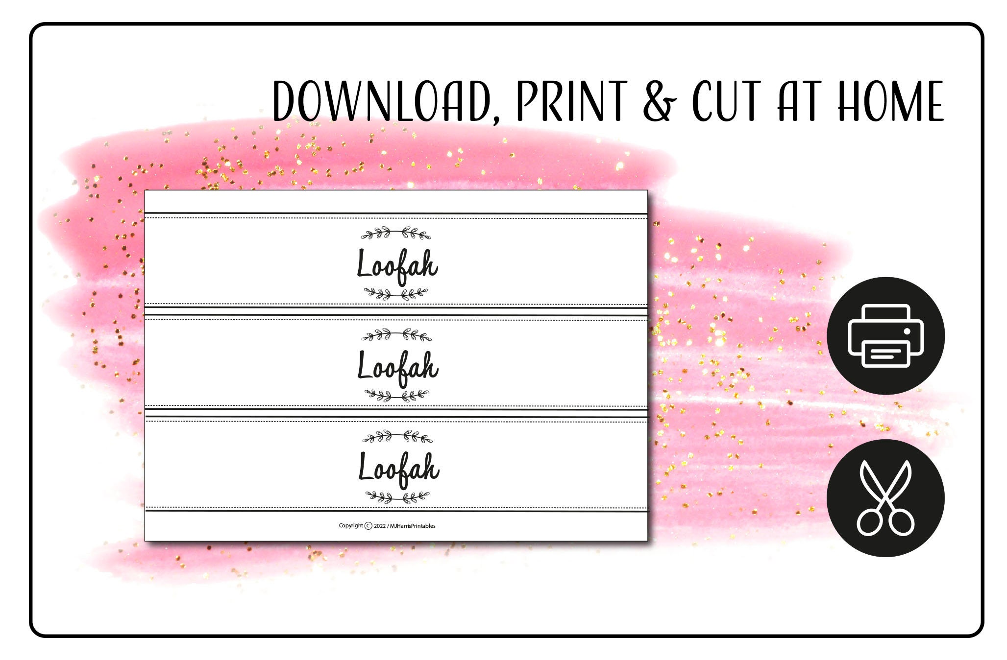 Loofah Printable Labels / Tags / for Handmade Crochet Mug Rugs | Etsy
