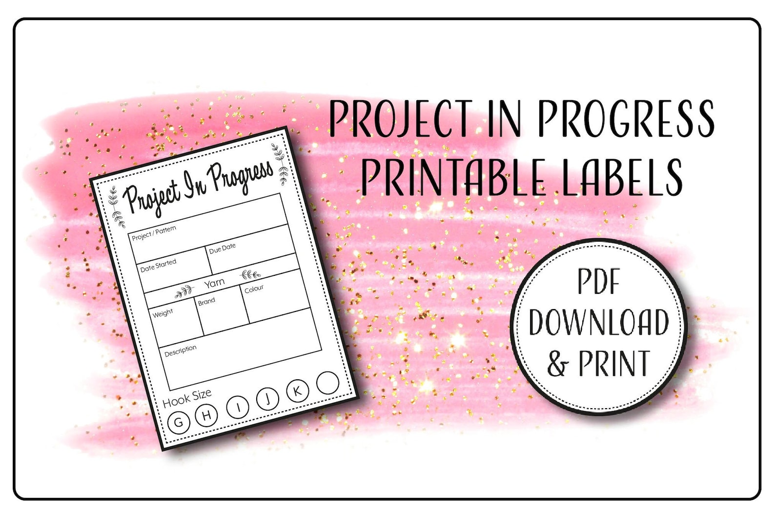 WIP Work in Progress Printable Label. Template PDF for Home - Etsy