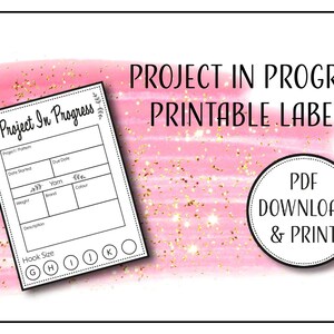 WIP Work in Progress Printable Label. Template PDF for Home - Etsy Canada