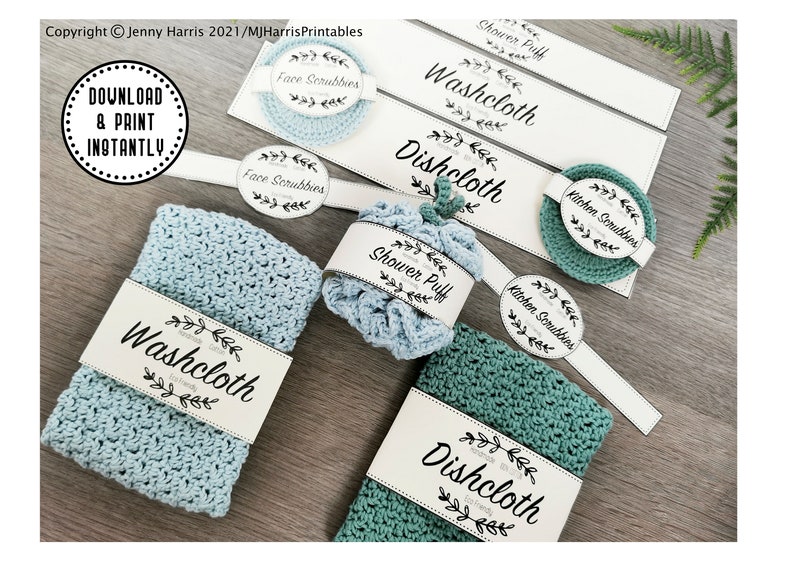 Crochet Labels / Tags for Face Scrubbies Washcloth Shower - Etsy