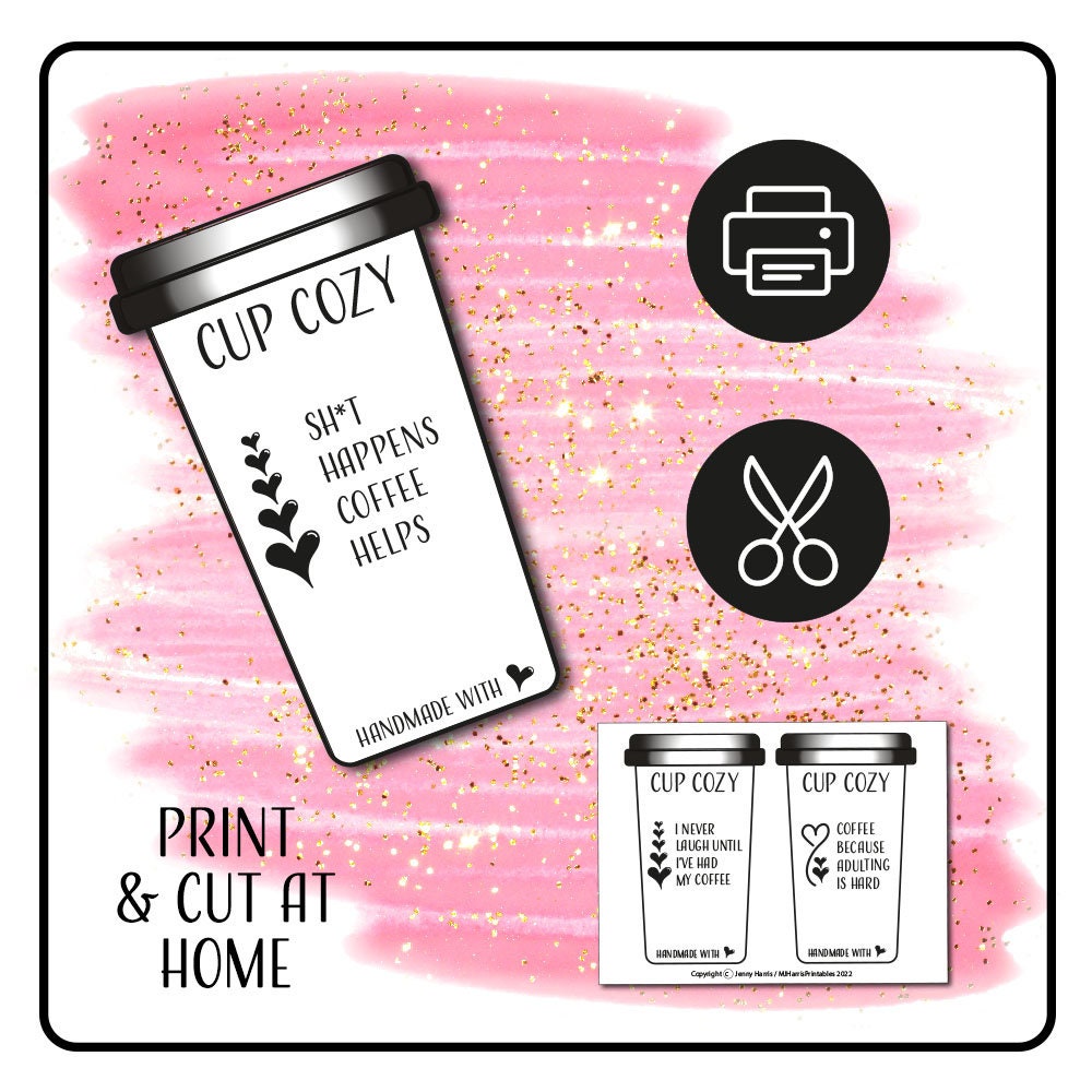 PRINTABLE Cup Cozy Display Cards Templates Mug Hugs Tags - Etsy