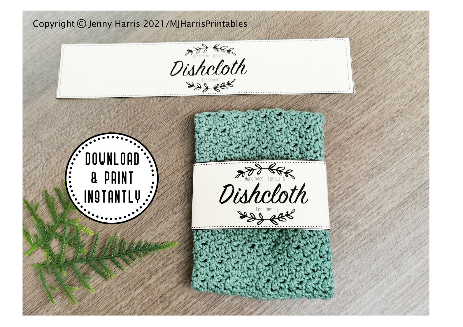 Dishcloth Crochet Printable Tags Labels Gift Tags Labels - Etsy