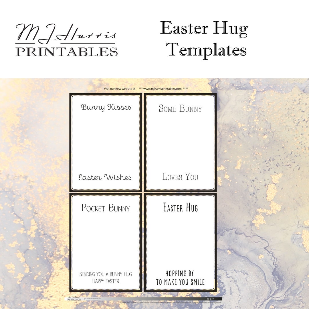 PRINTABLE Easter Hug Display Card Template Label Tag. PDF Instant ...