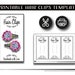 PRINTABLE Hair Clips Display Cards / Template / Tag / Label / PDF Print ...