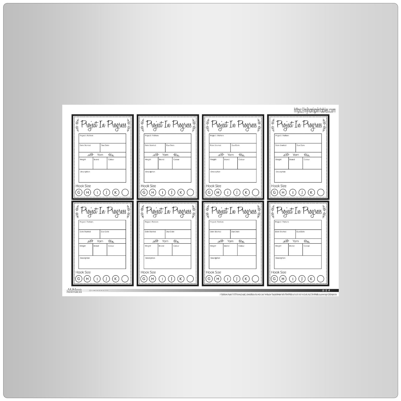 WIP Work in Progress Printable Label. Template PDF for Home - Etsy UK