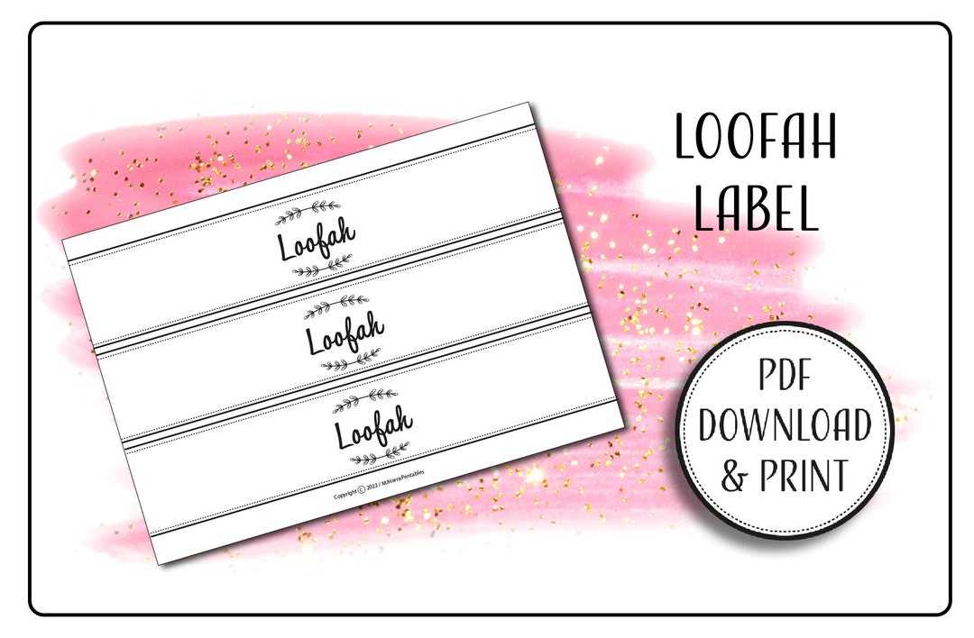Loofah Printable Labels / Tags / for Handmade Crochet Mug Rugs ...