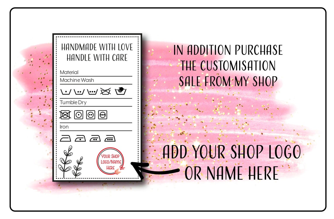 Printable Care Card Details. PDF Handmade Tag Template. Knit | Etsy Canada