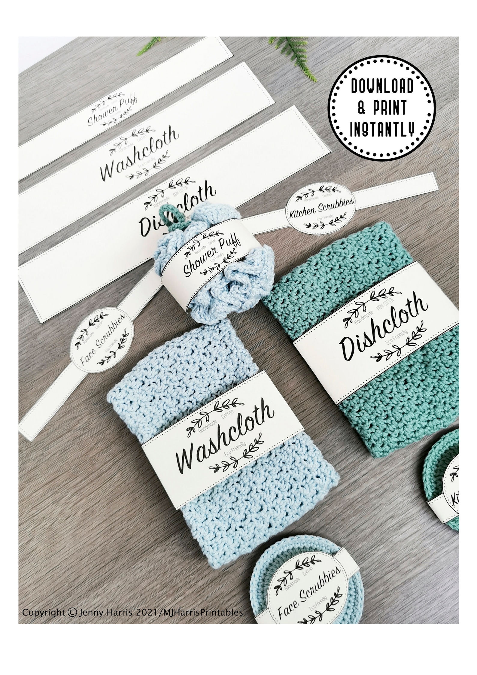 Crochet Labels / Tags for Face Scrubbies Washcloth Shower - Etsy