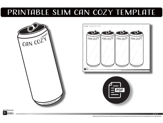 PRINTABLE Slim Can Cozy Display Cards / Template / Tag / Label - Etsy