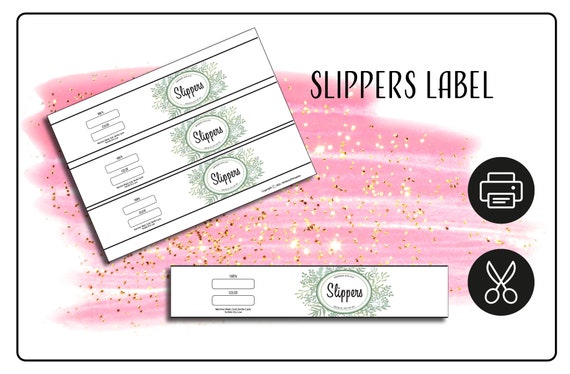 PRINTABLE Slippers Labels / Tags / for Handmade Crochet - Etsy