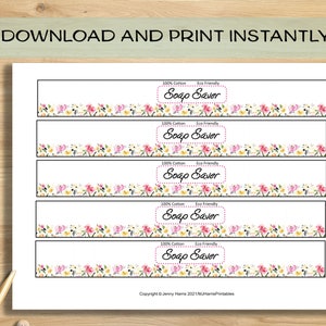 Soap Saver Printable PDF Labels / Tags / Template Handmade Packaging ...