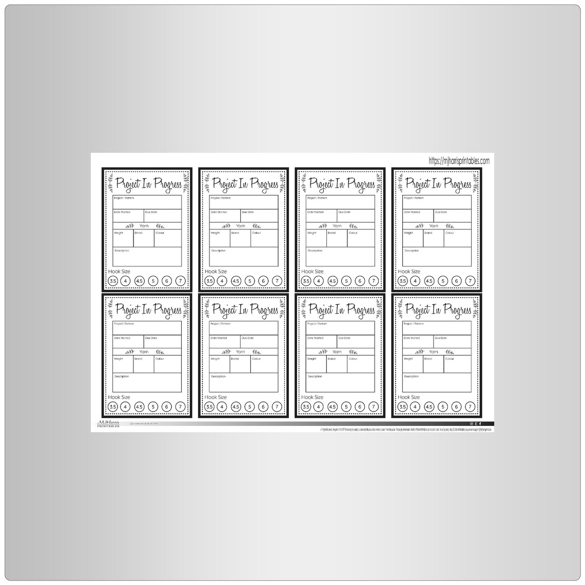 WIP Work in Progress Printable Label. Template PDF for Home - Etsy UK