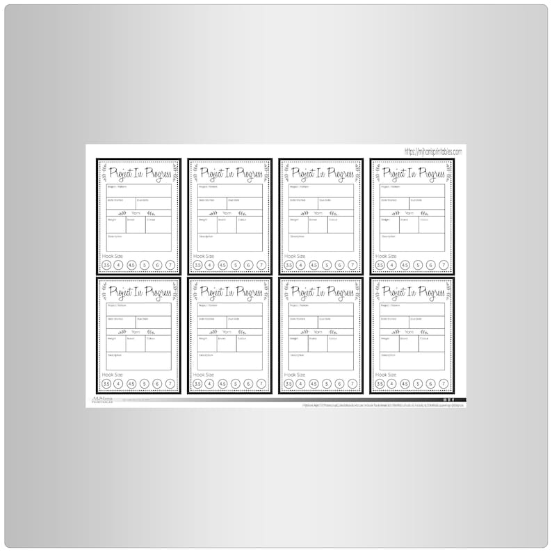 WIP Work in Progress Printable Label. Template PDF for Home - Etsy