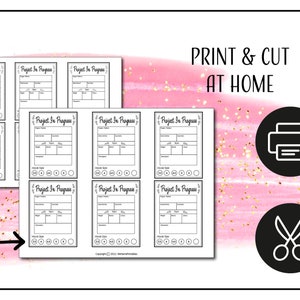 WIP Work in Progress Printable Label. Template PDF for Home - Etsy Canada