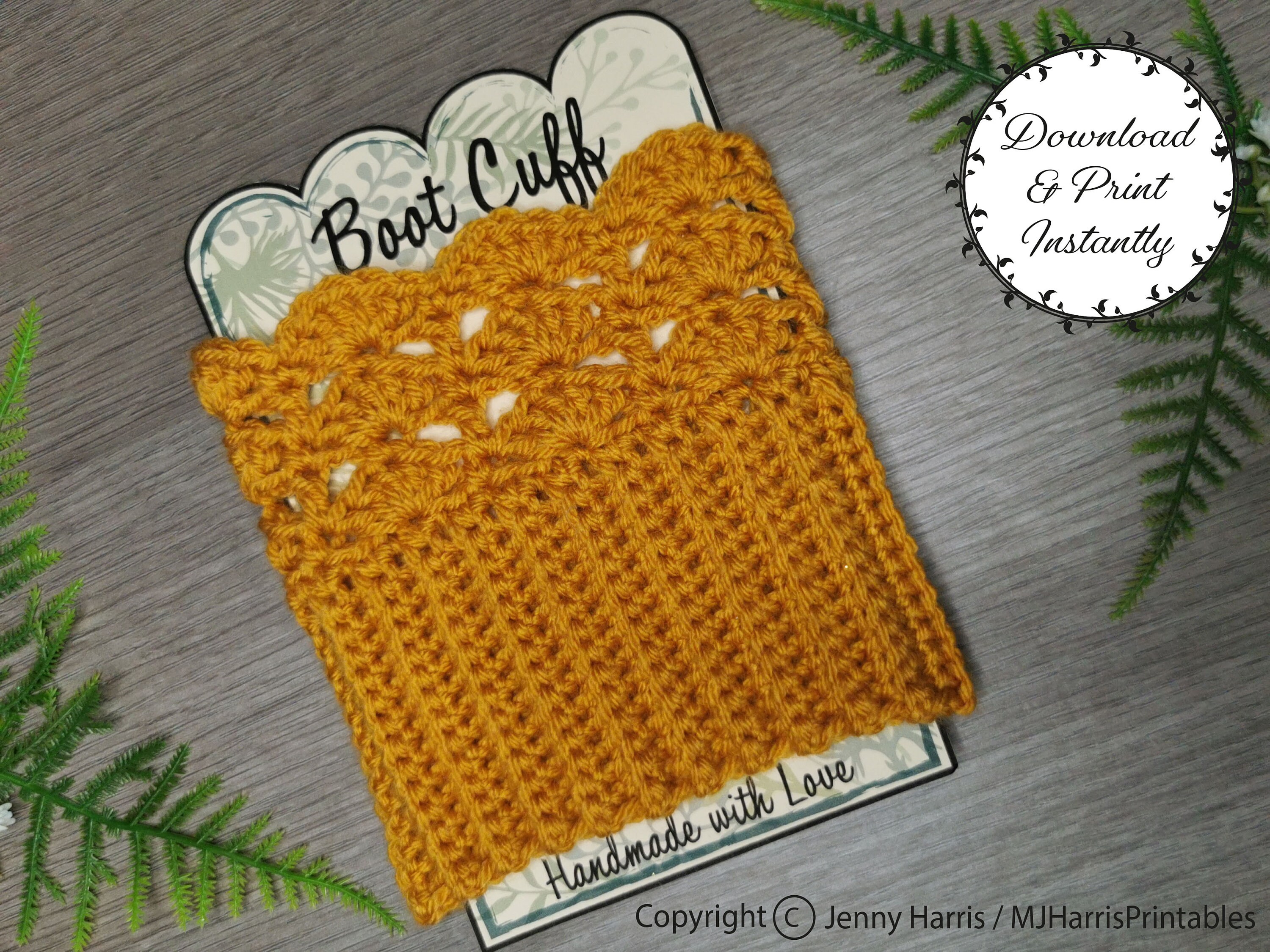 Boot Cuff Label Template Packaging Instant Download PDF - Etsy