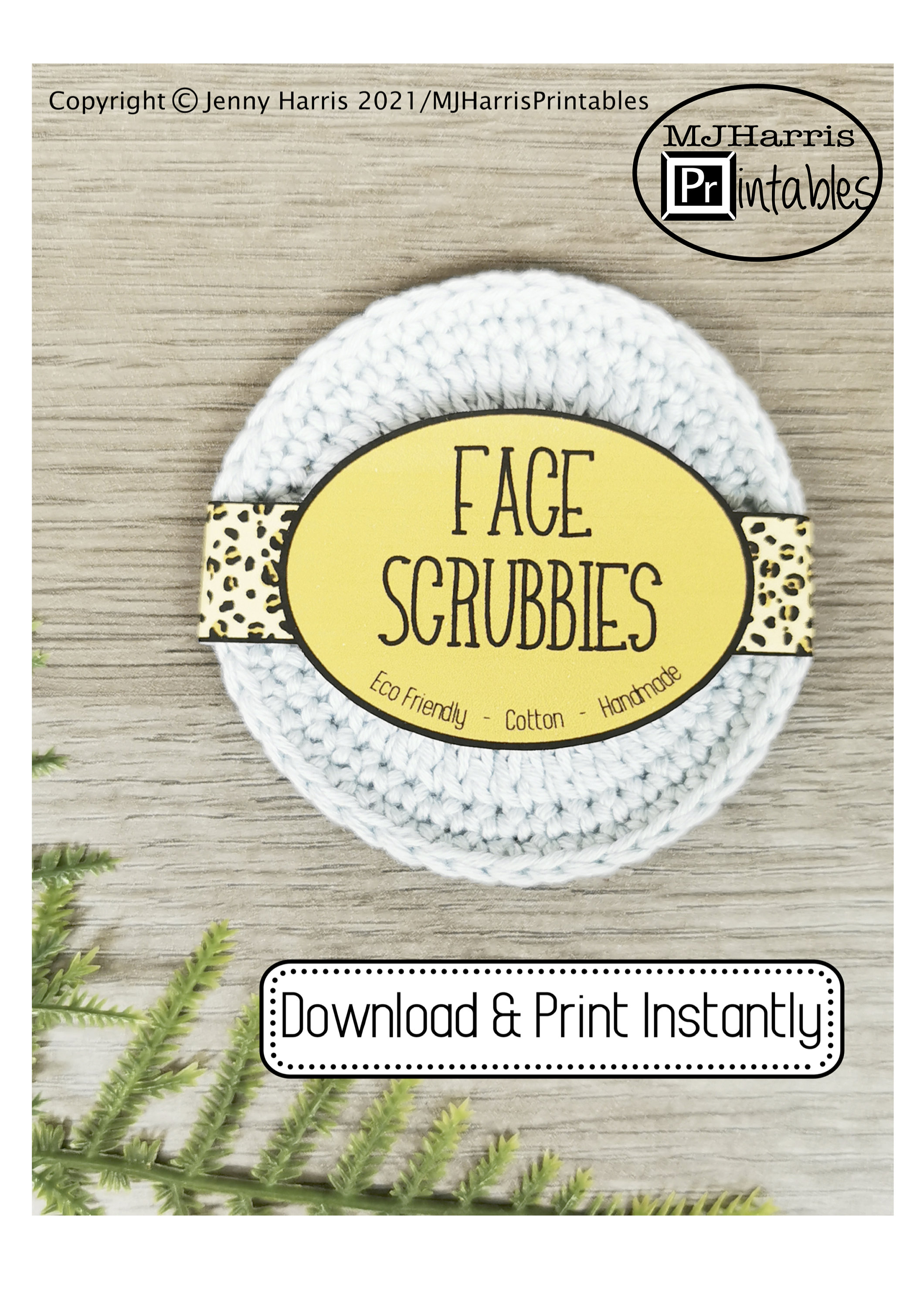 Facial Scrubbies / Facial Rounds Printable Label / Packaging - Etsy