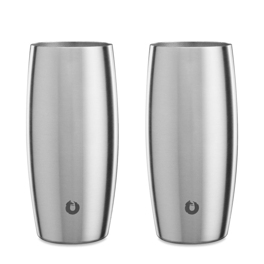 Stainless Steel Beer Glass, Set of 2 - Etsy
