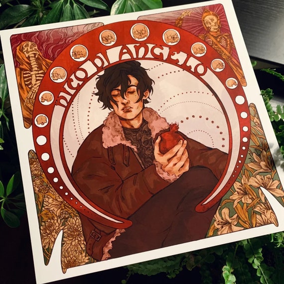 Nico Di Angelo Art Nouveau Print - Etsy
