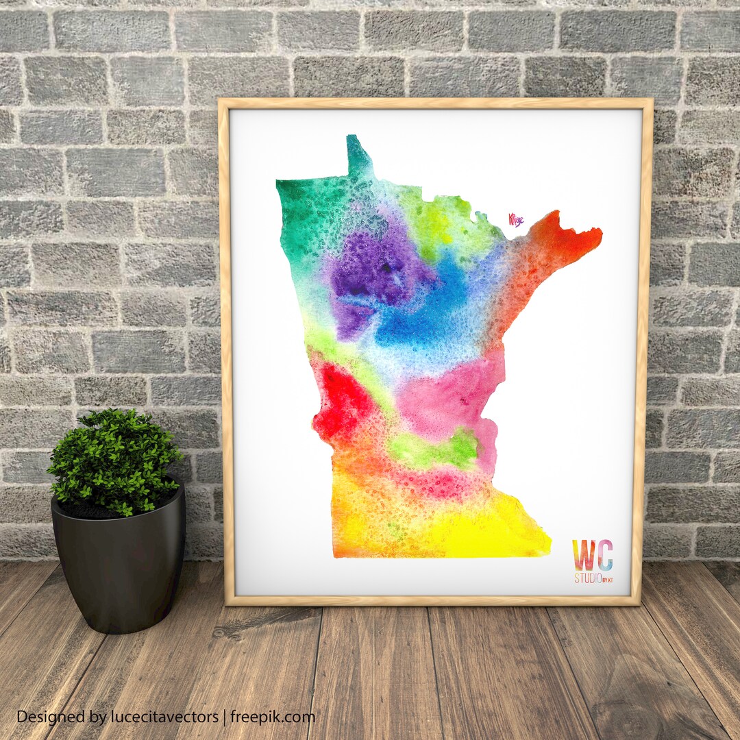 Minnesota Watercolor, Great Lakes Art, State Art, Home Art, Midwest Art ...