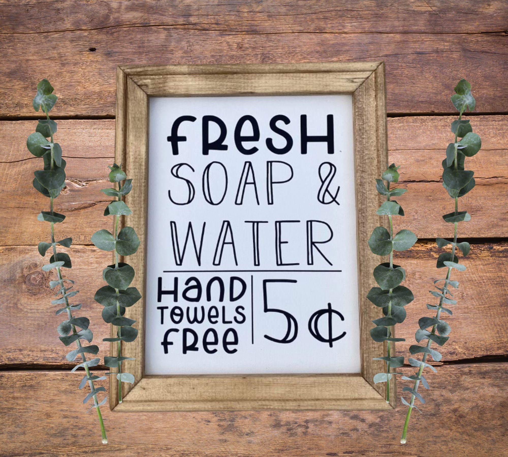 Letrero de agua y jabón fresco letrero de baño decoración - Etsy México