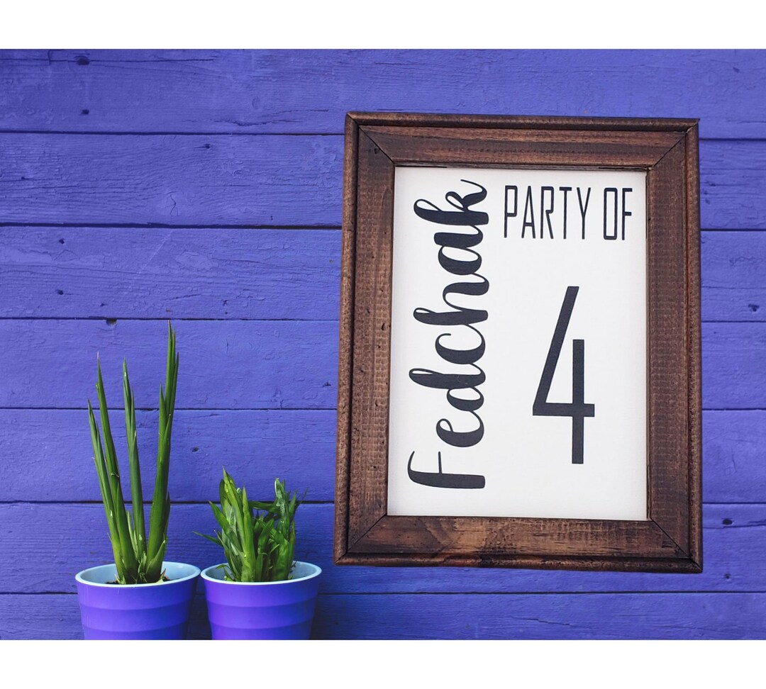 Party of Sign, Part of Wall Art, Family Party Of, Family of 4, Family ...