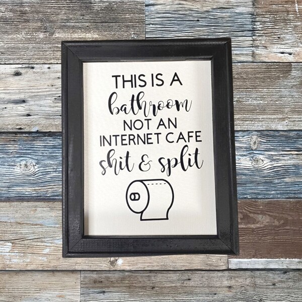 Shit and Split Sign - Etsy