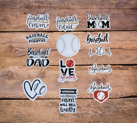 Baseball Stickers Baseball Decals Baseball Mom Stickers - Etsy