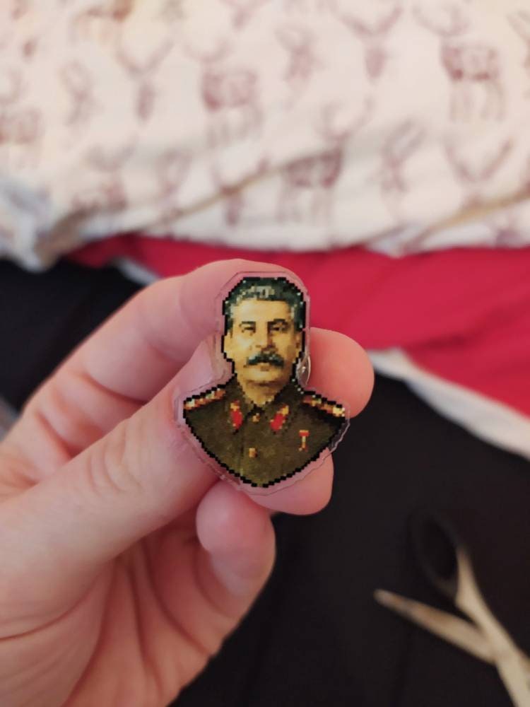Joseph Stalin comunista socialista 3.2cm pin acrílico insignia | Etsy