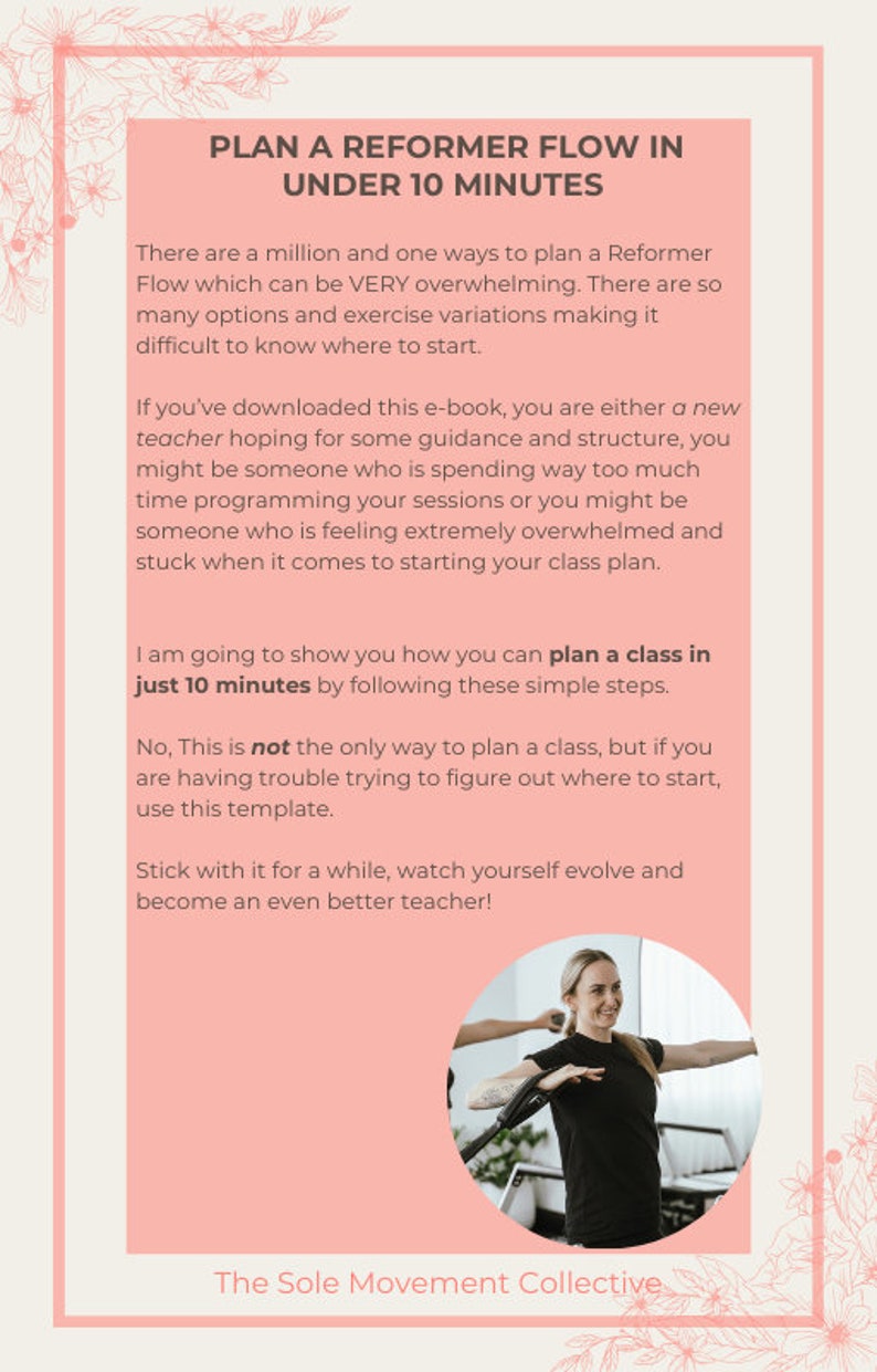 Plan a Reformer Flow in Under 10 Minutes E-book - Etsy