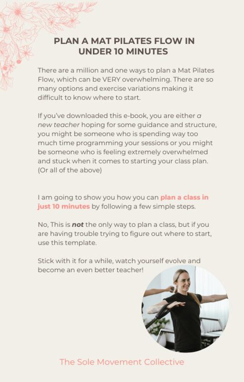 Plan a Mat Pilates Flow in Under 10 Minutes + FREE DOWNLOADABLE ...