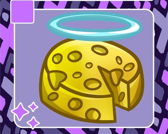 Kawaii Cheese Emote | Twitch Emote | Youtube Emote | Discord Emote ...