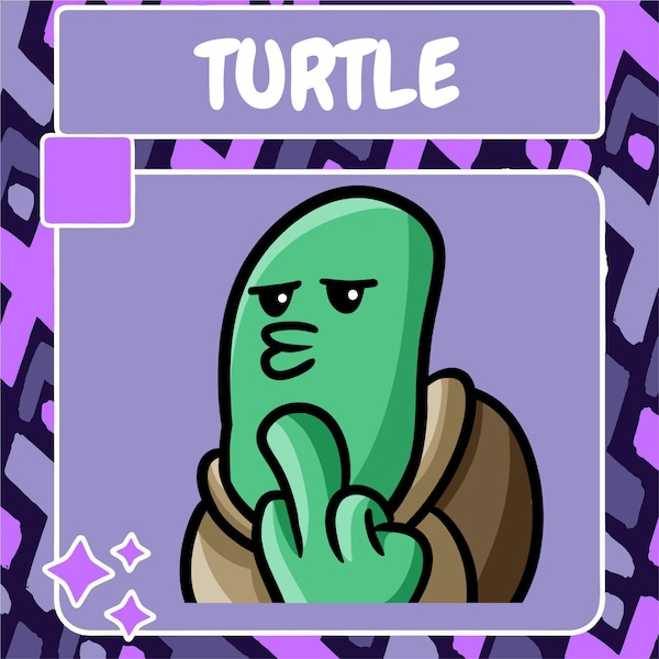 Turtle Middle Finger - Etsy