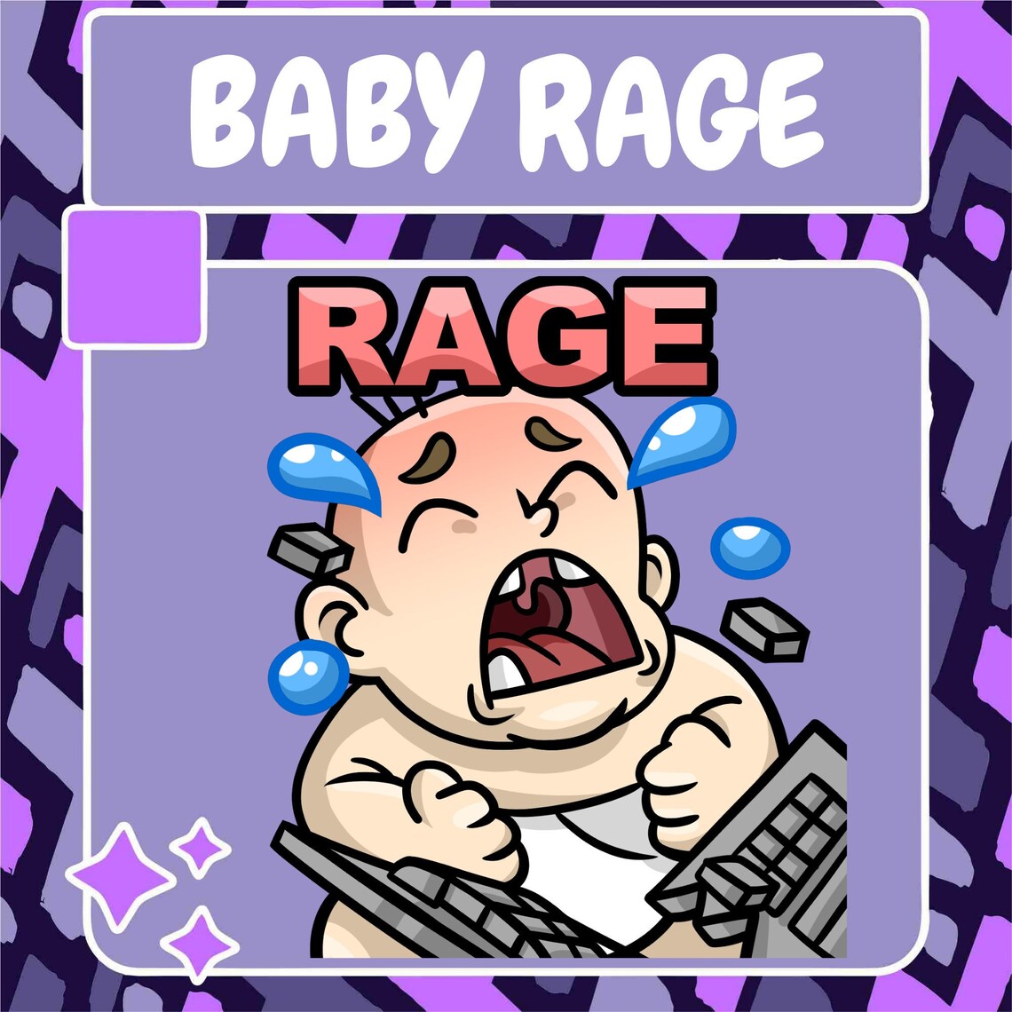 Baby Rage Emote Twitch Emote Youtube Emote Discord Emote Community ...