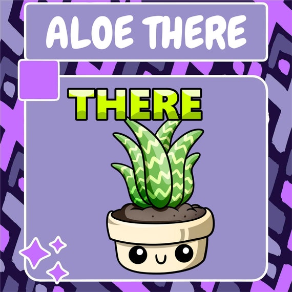 Aloe There Emote Twitch Emote Youtube Emote Discord | Etsy