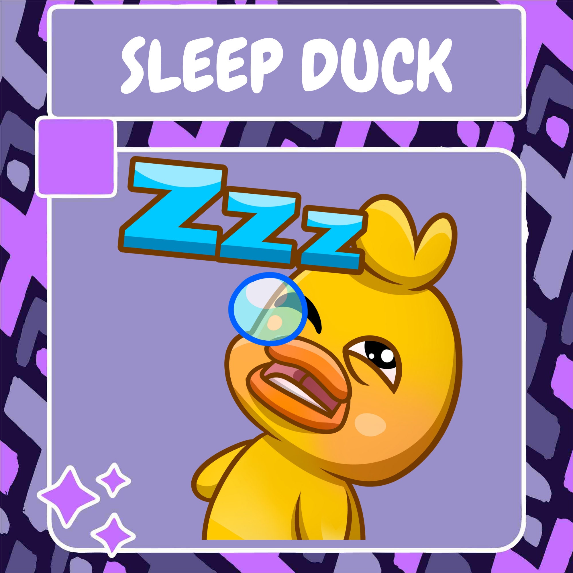 Sleep Duck Emote Twitch Emote Youtube Emote Discord Emote Community ...