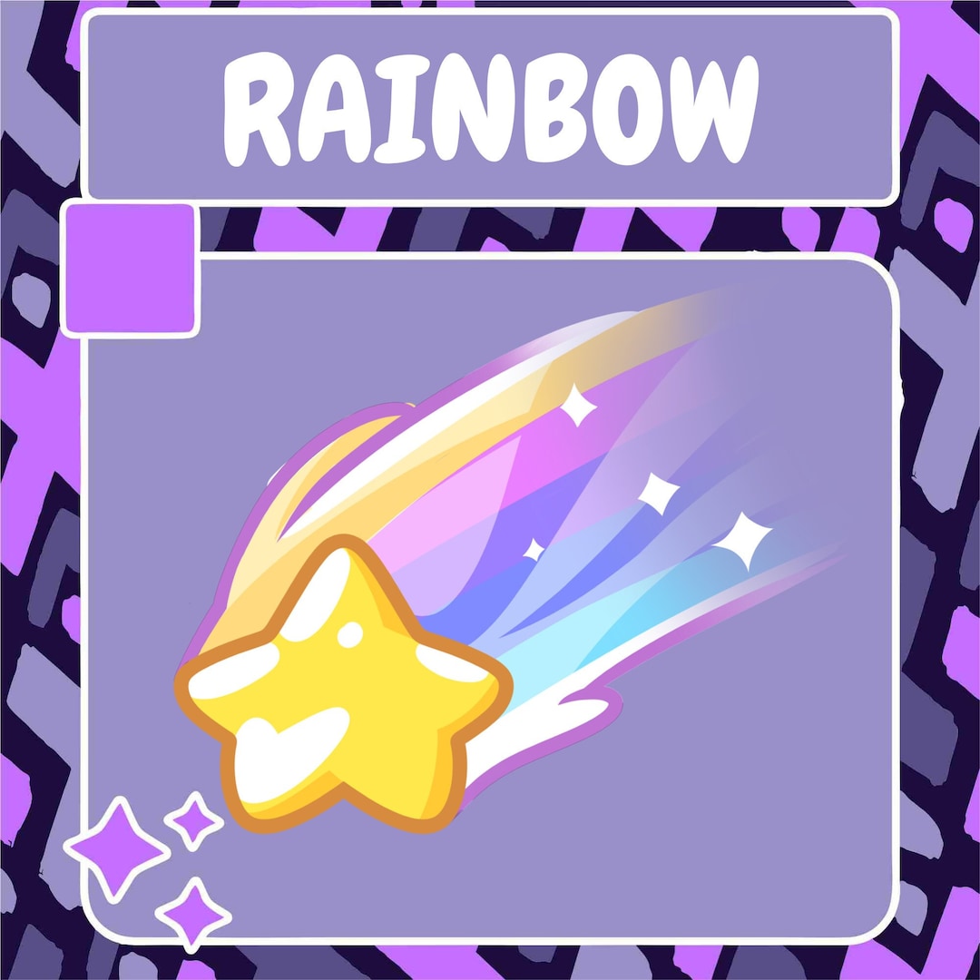 Rainbow Shooting Star Emote | Twitch Emote | Youtube Emote | Discord ...