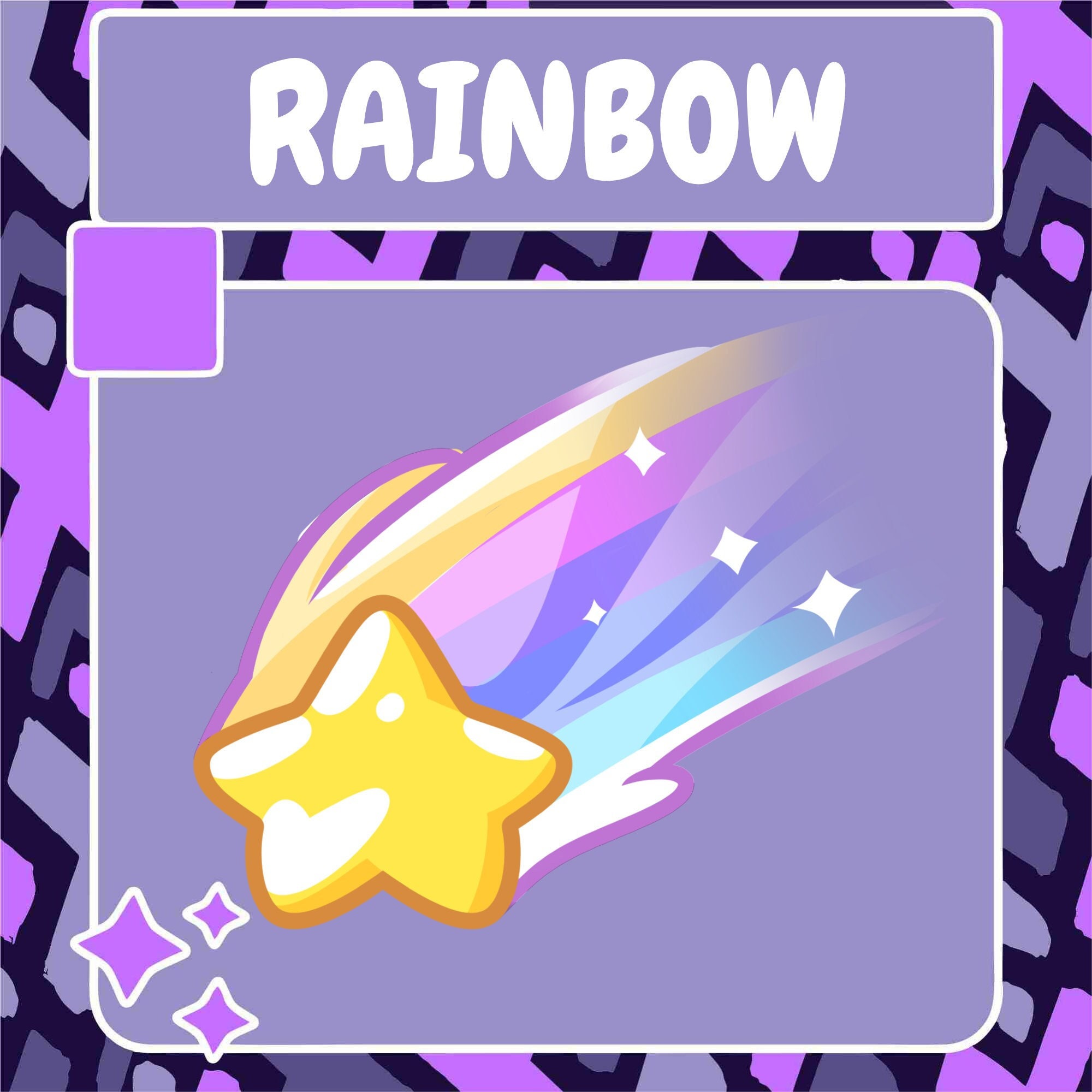 Rainbow Shooting Star Emote | Twitch Emote | Youtube Emote | Discord ...