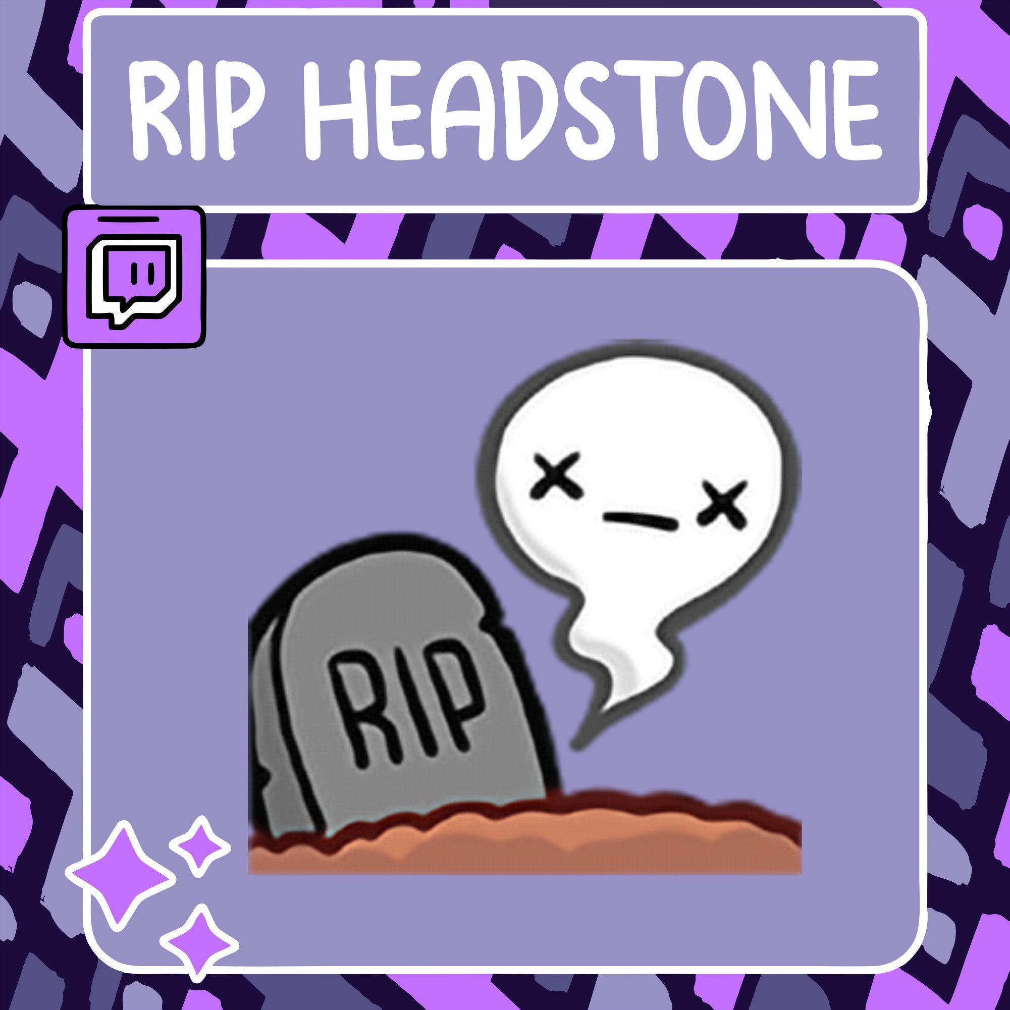 RIP Headstone Emote Twitch Emote Youtube Emote Discord | Etsy