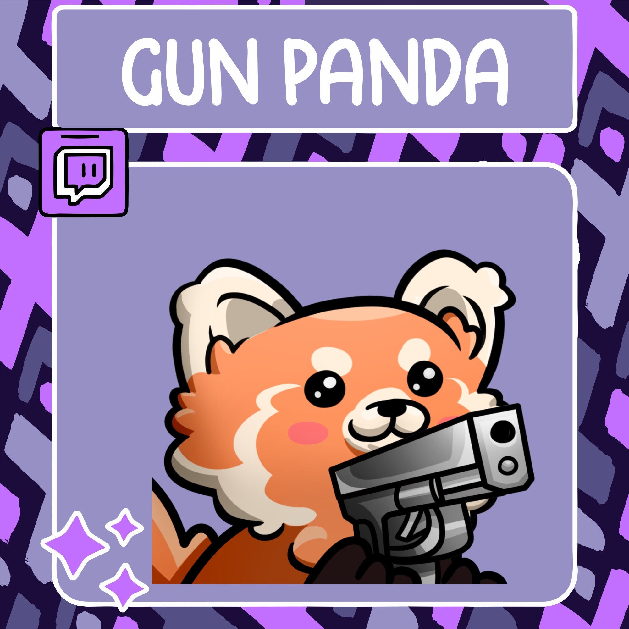 Gun Red Panda Emote Twitch Emote Youtube Emote Discord - Etsy