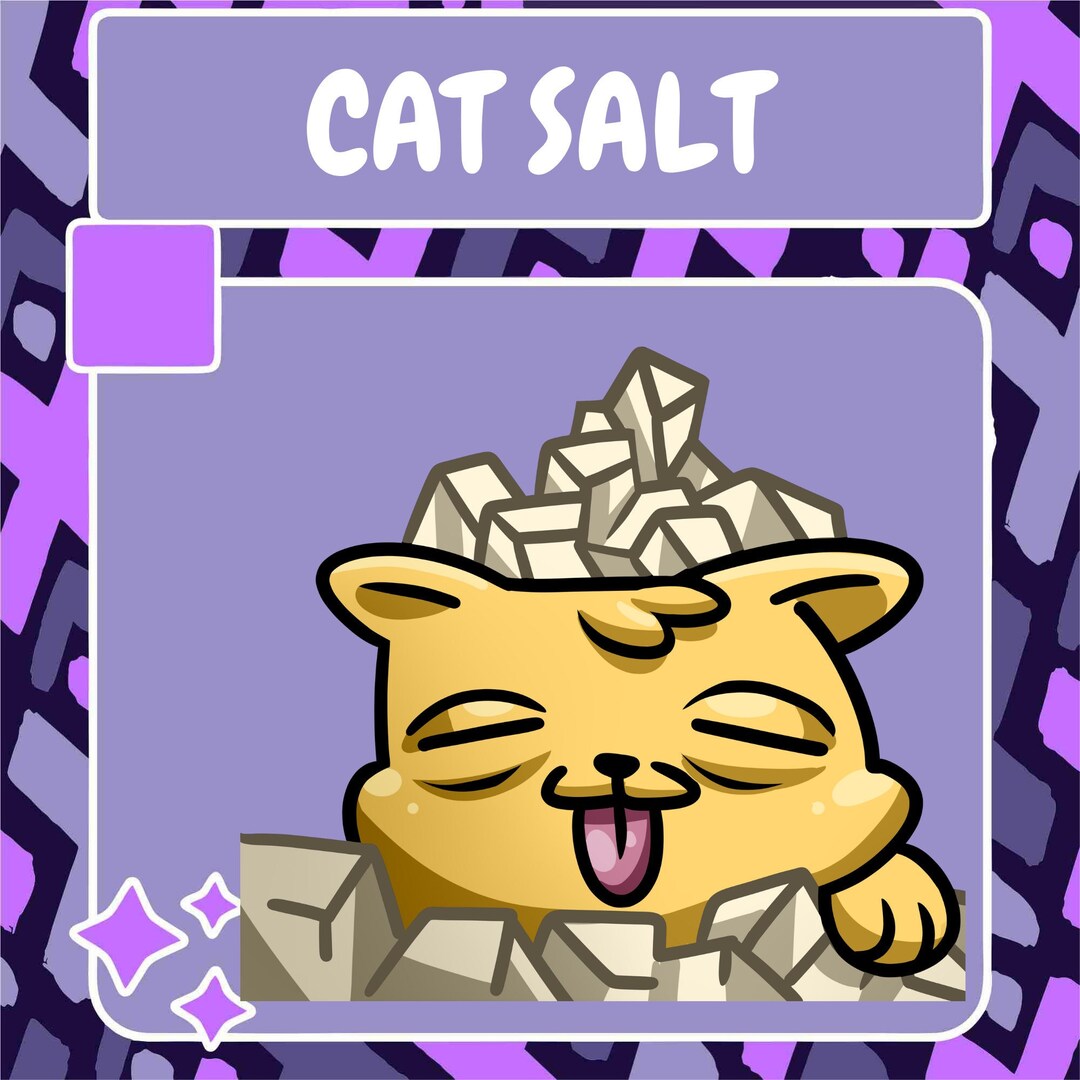 Cat Salt Emote | Twitch Emote | Youtube Emote | Discord Emote ...