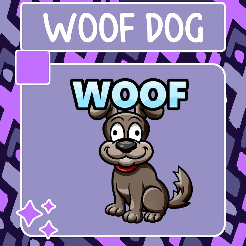 Woof Dog Emote Twitch Emote Youtube Emote Discord Emote Community Emote ...