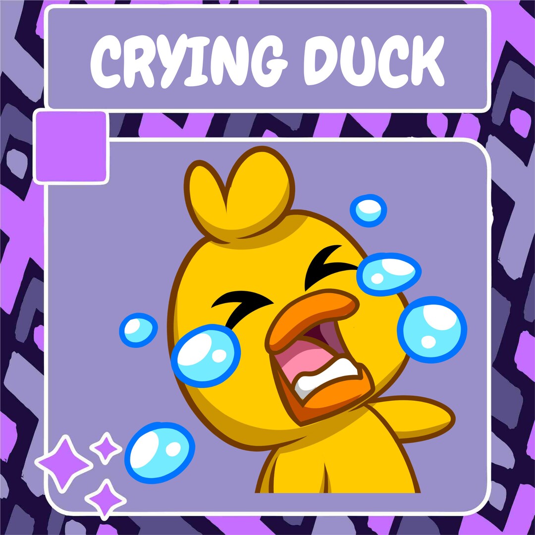 Crying Duck Emote | Twitch Emote | Youtube Emote | Discord Emote ...