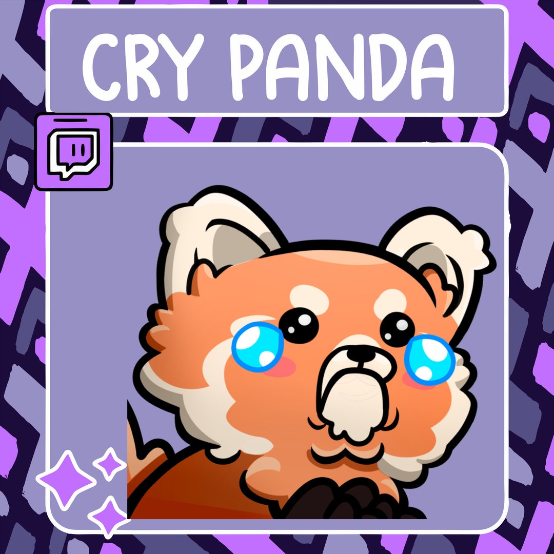 Cry Red Panda Emote | Twitch Emote | Youtube Emote | Discord Emote ...