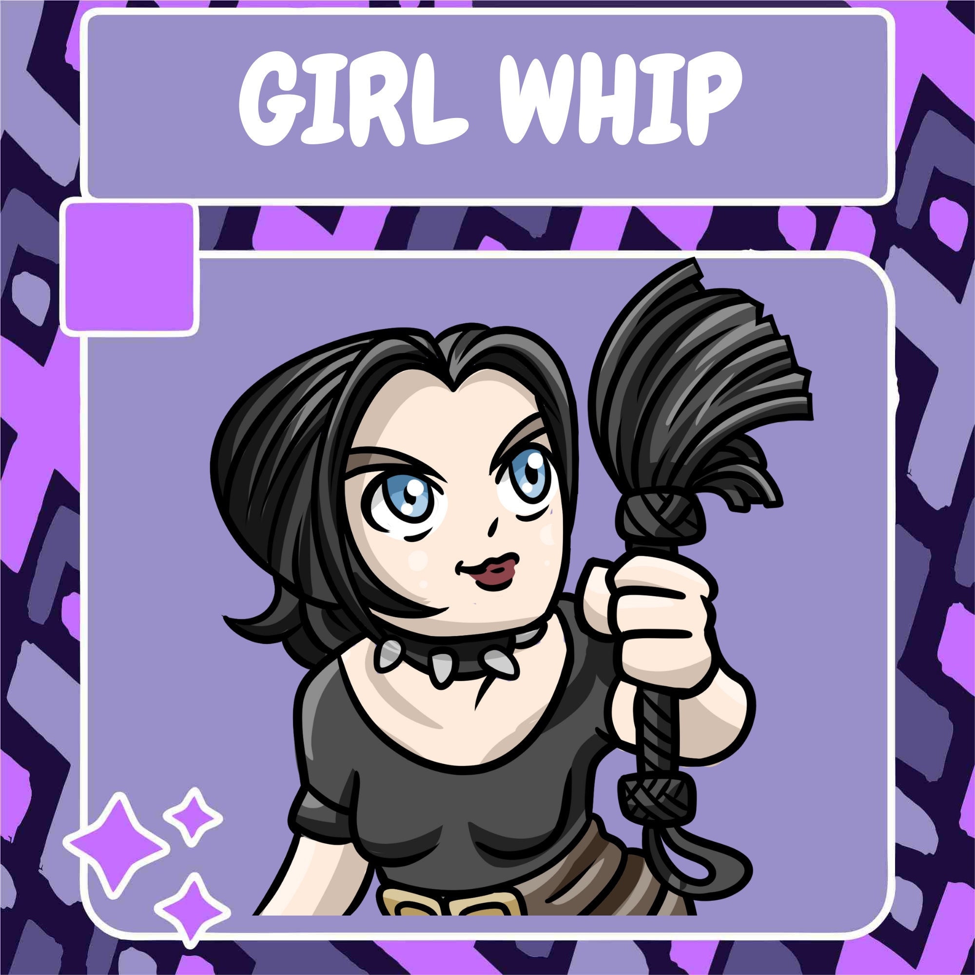 Girl Whip Emote Twitch Emote Youtube Emote Discord Emote Community ...